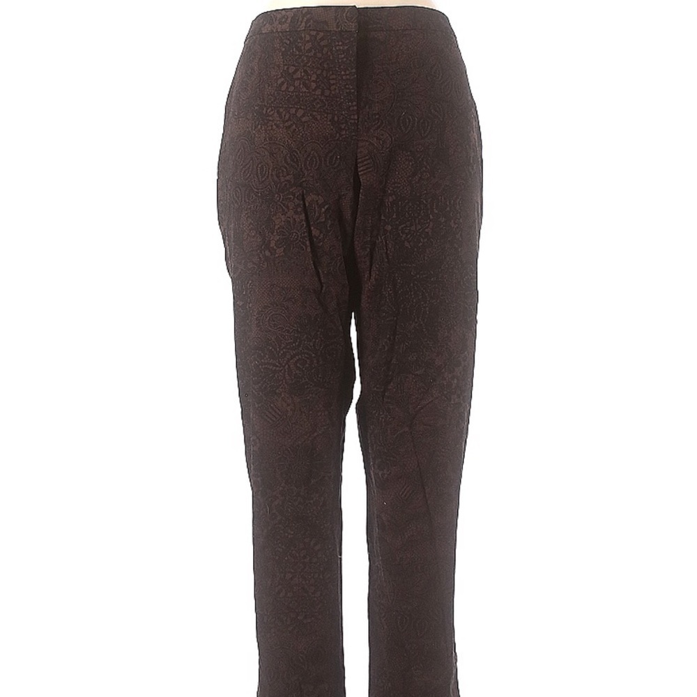 Etcetera Pants Paisley Print Black And Brown Dress Pa… - Gem